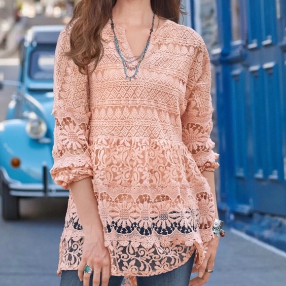 Sundance | Tops | Sundance Victorian Essence Crochet Lace Notched Neck ...